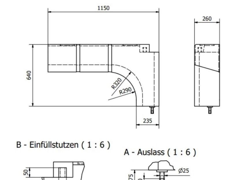 90 Liter Frischwassertank, Radkasten Form (Neu (gemäss Beschreibung ...