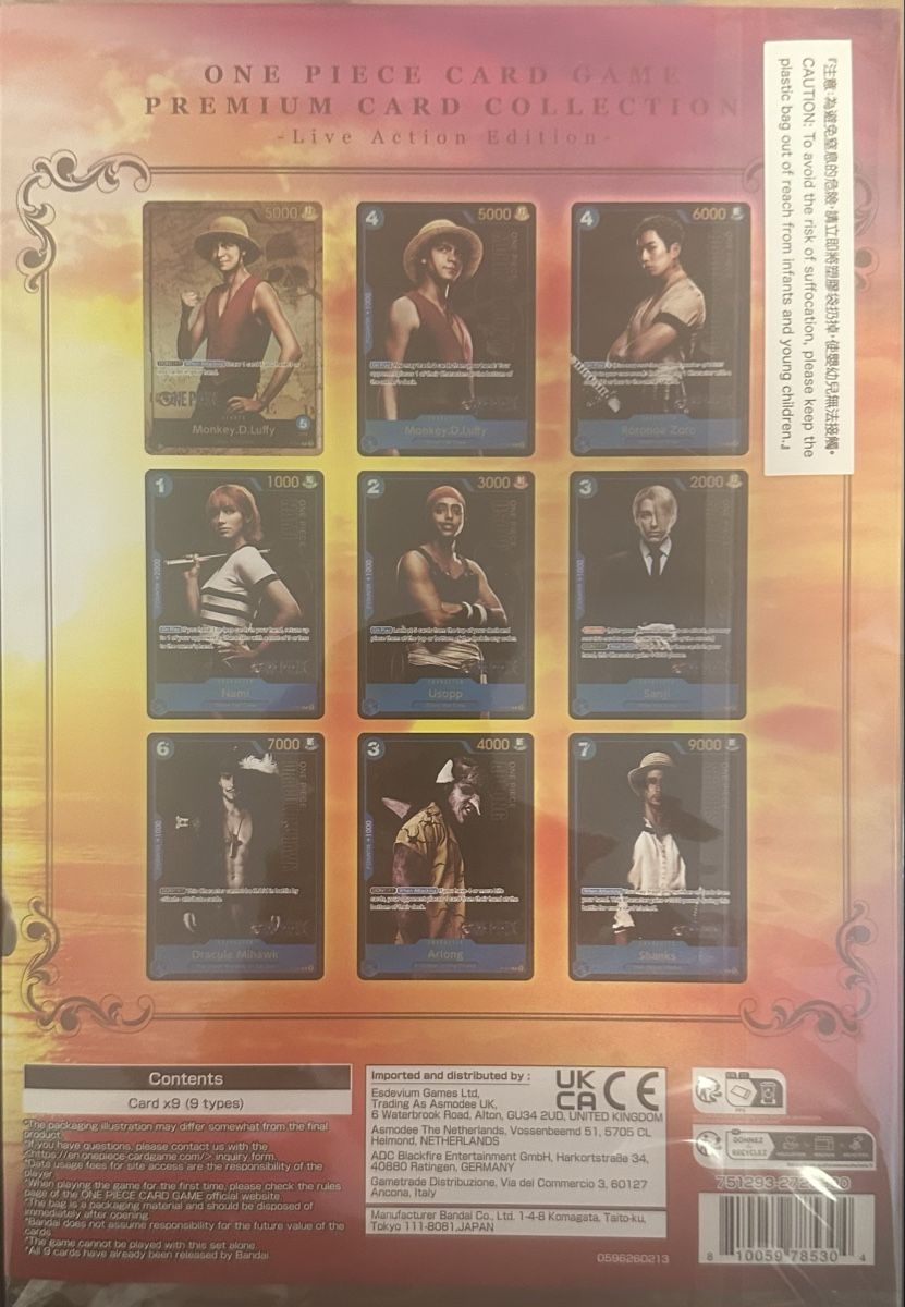 One Piece Card Game Premium Collection Live Action Edition 5 (Nuovo e ...