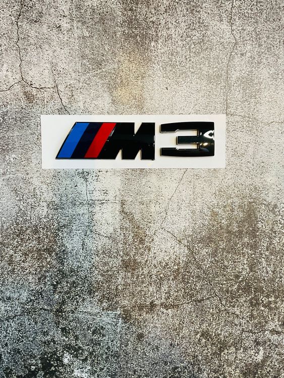 BMW M3 Emblem Logo Schriftzug NEU in Schwarz glänzend (Neu und ...