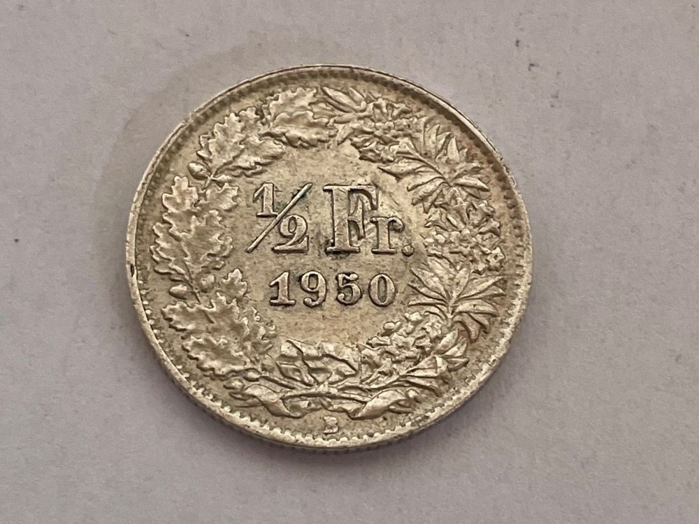 Superbe pièce ½ Fr HELVETIA 1950 en Argent | Kaufen auf Ricardo