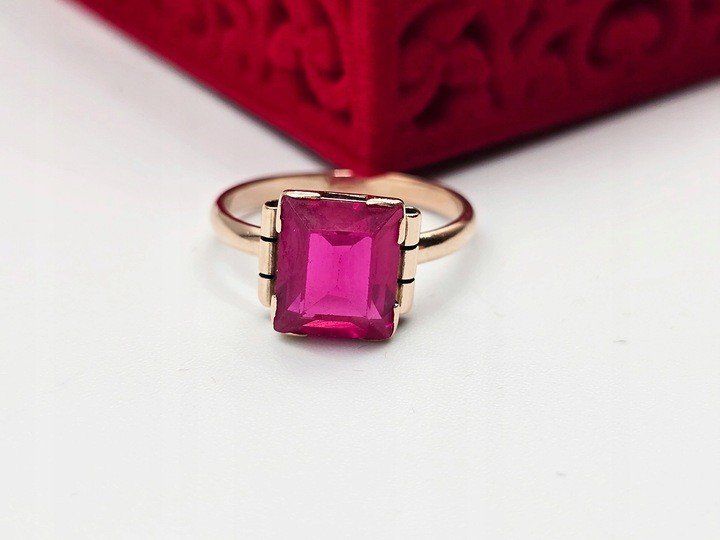 Goldener Ring aus ROSÉGOLD 583, rosa Stein (Gebraucht) in Luzern für ...