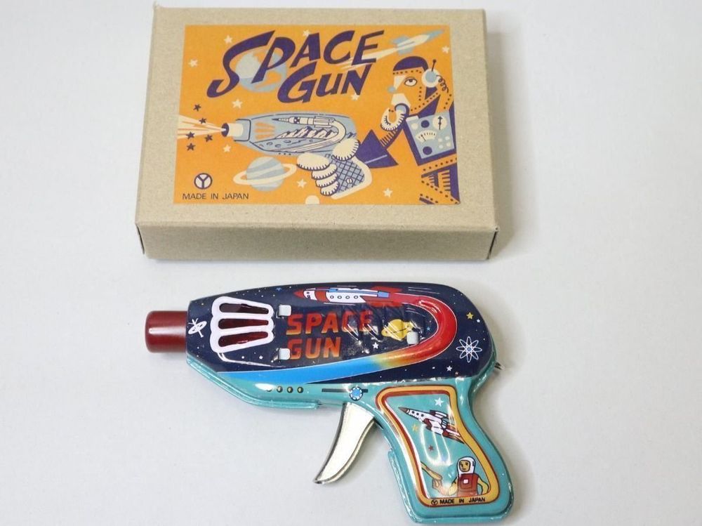 Sparklin Space Gun Blech Pistole mit Funkeneffekt M.I. Japan (Neu ...