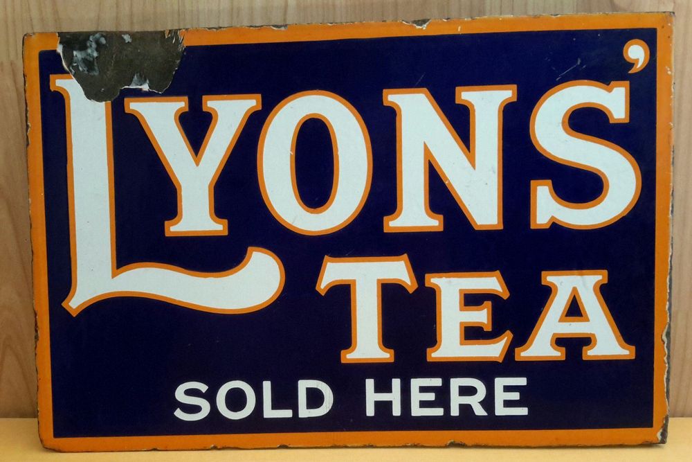 LYONS TEA, Emailschild, 20er Jahre (Gebraucht) in Schwerzenbach für CHF ...