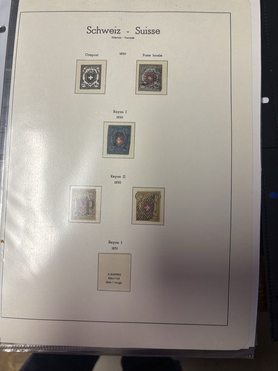 Gigantische Sammlung Schweiz ab 1850 bis 1950 in 2 Ordner (Gebraucht) in Murgenthal für CHF 899 ...