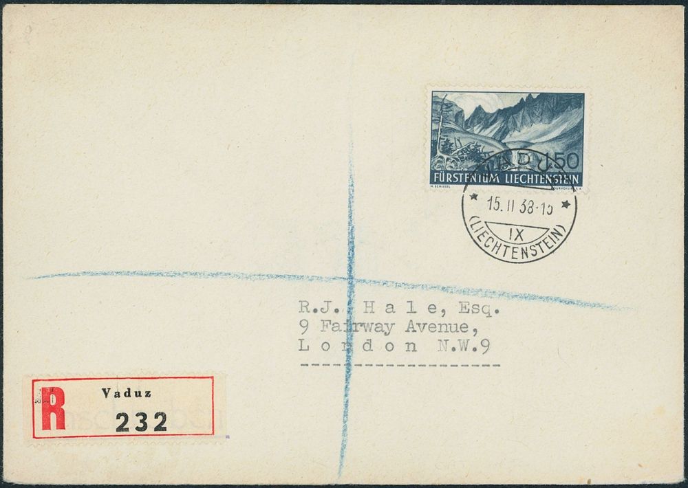 FL - 1938 - Landschaftsbilder - Ersttagsbrief FDC ET (Gebraucht) in Schindellegi für CHF 875 ...