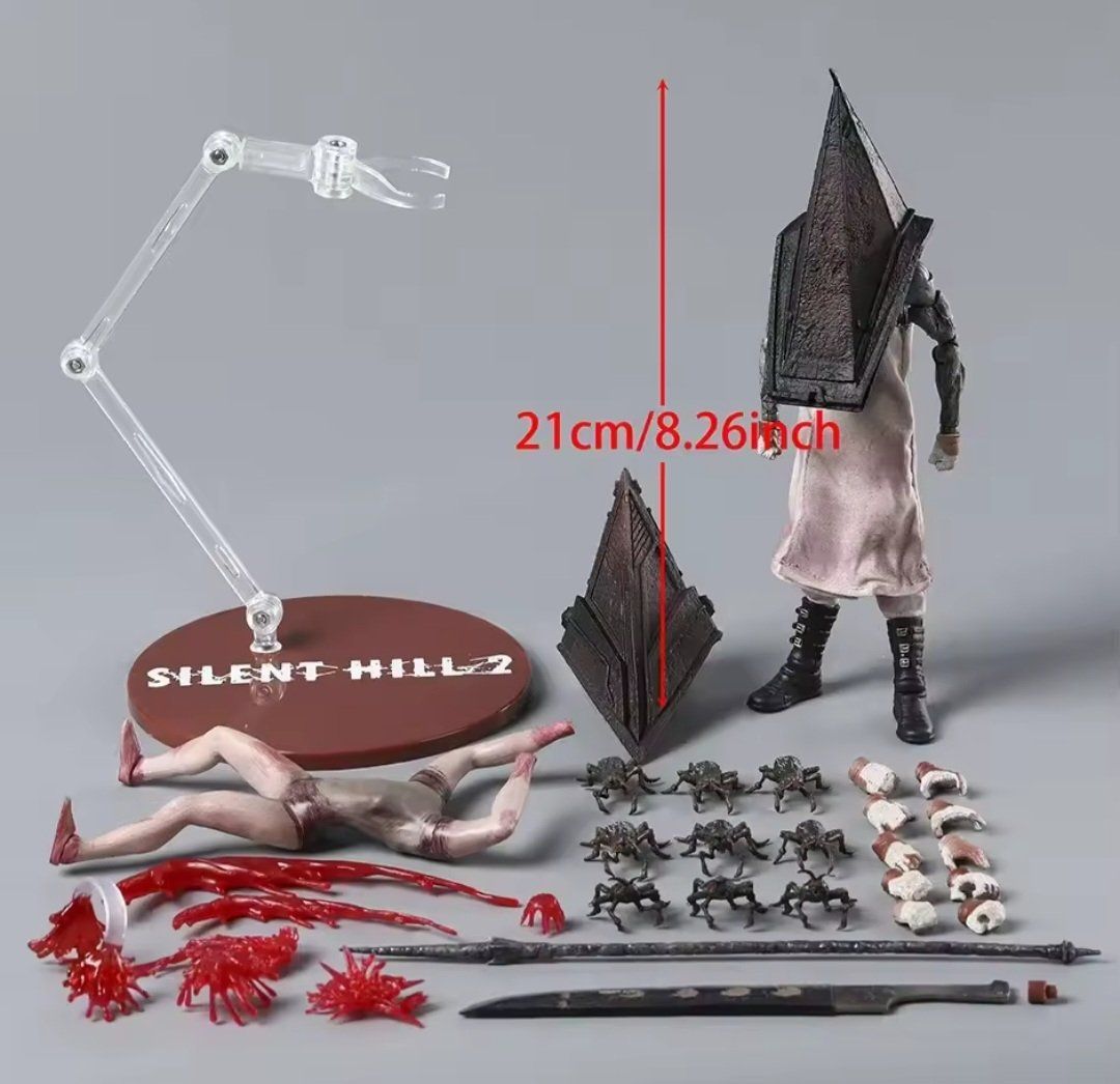Figurine MEZCO Pyramid Head Silent Hill 2 Red Pyramid 20cm (Neuf avec ...