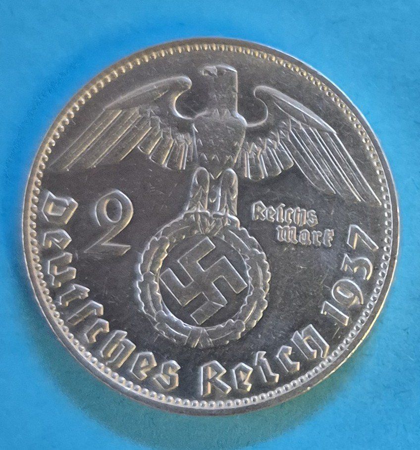 2 ReichsMark 1937 J Silber "Nazi-Deutschland" TopErhaltung (Gebraucht ...