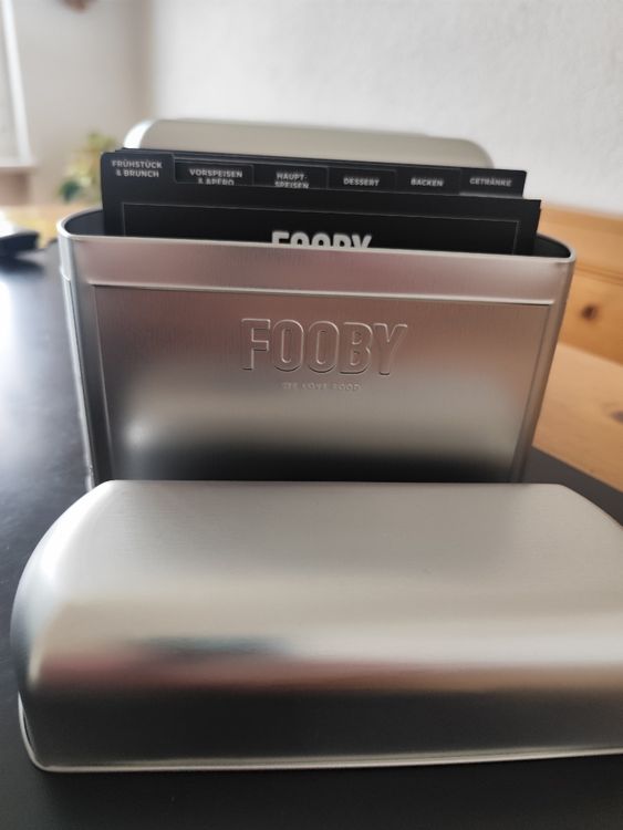 FOOBY Rezeptkarten-Box Metallbox Kartenset Coop, neu! (Neu (gemäss ...