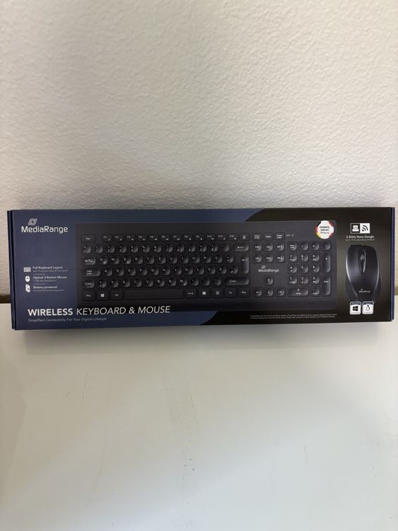 MediaRange Wireless Keyboard & Mouse – Kabelloses Set (Neu und ...