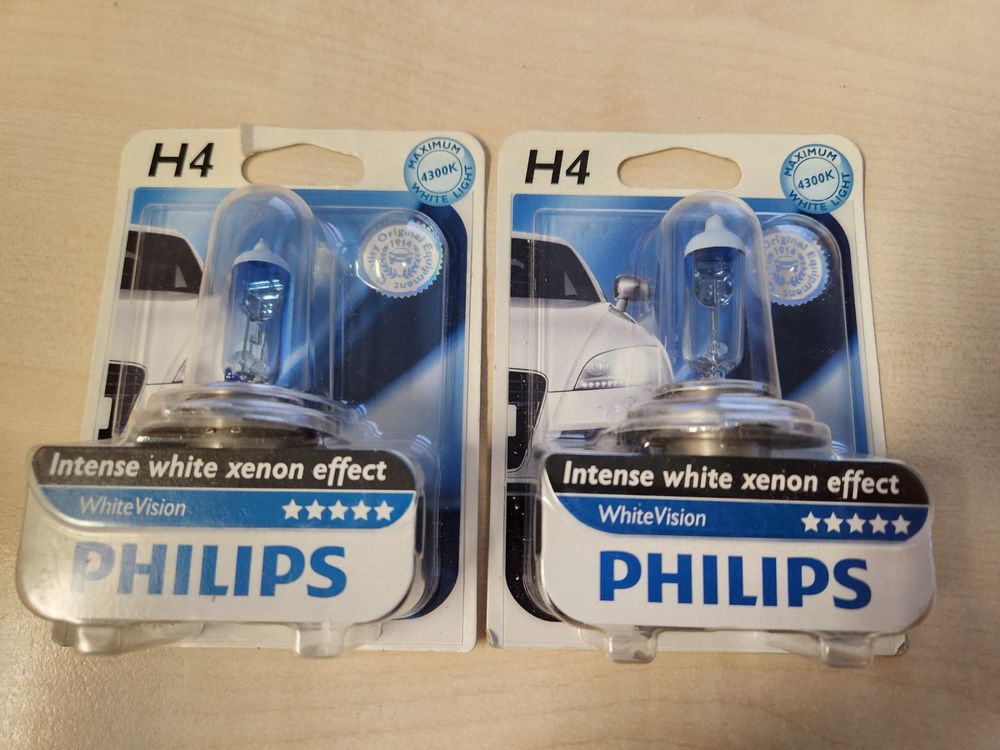 2 Stück Philips H4 White Vision Intense white xenon effect | Kaufen auf ...