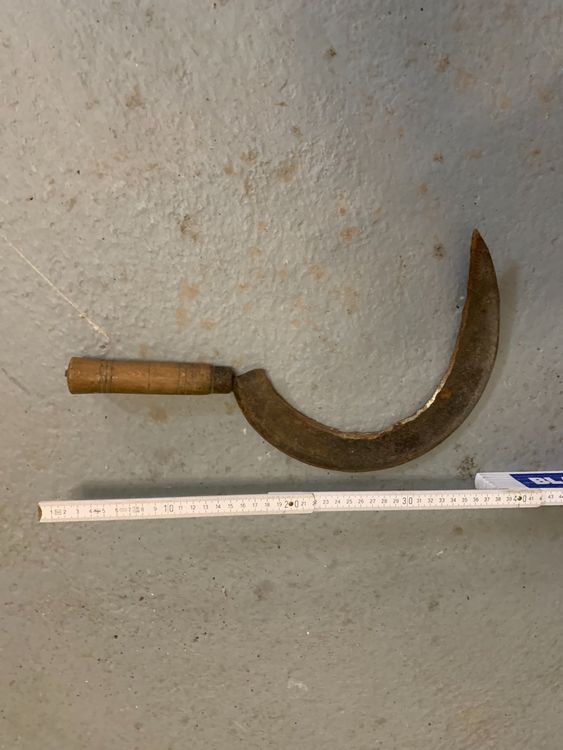 Sichel antik mit Holzgriff, ca. 40cm (Gebraucht) in Niederuzwil für CHF ...
