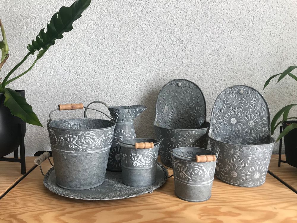 Zink-Set, Dekoration, Blumentöpfe Shabby Chic | Kaufen auf Ricardo