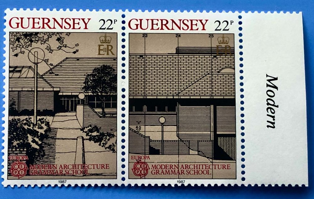 Briefmarken aus Guernsey Europa – Moderne Architektur (Gebraucht) in ...