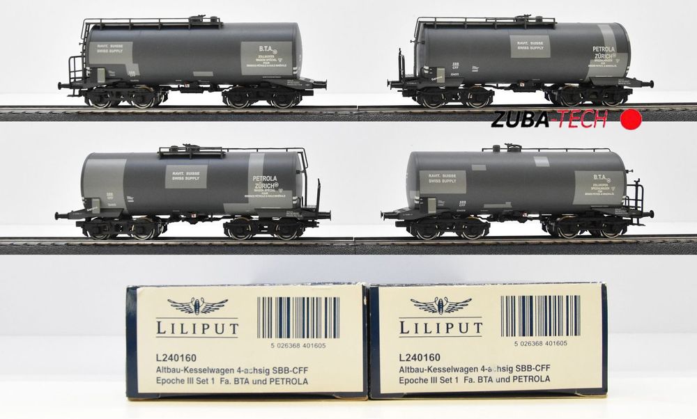 Liliput 4x Altbau-Kesselwagen 4-achsig SBB H0 GS mit OVP (Gebraucht) in St. Gallen für CHF 68 ...