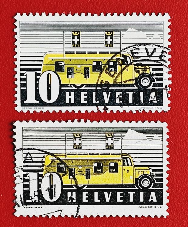 AUTOMOBILPOST BUREAU 210 1937 276 GENEVE 1946 GEST. (Gebraucht) in Düdingen für CHF 1 – mit ...