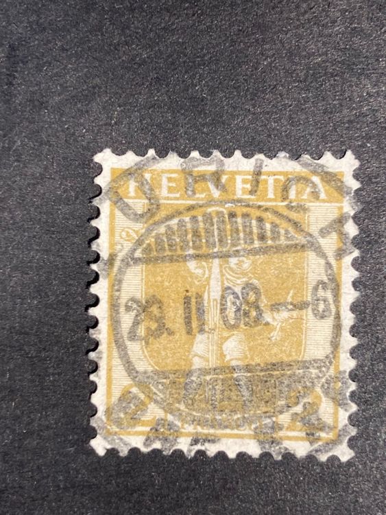 Schweiz 1908 2 Rp Tellknabe Vollstempel ZÜRICH 29.II.08 (!!) (Gebraucht) in Liestal für CHF 2 ...