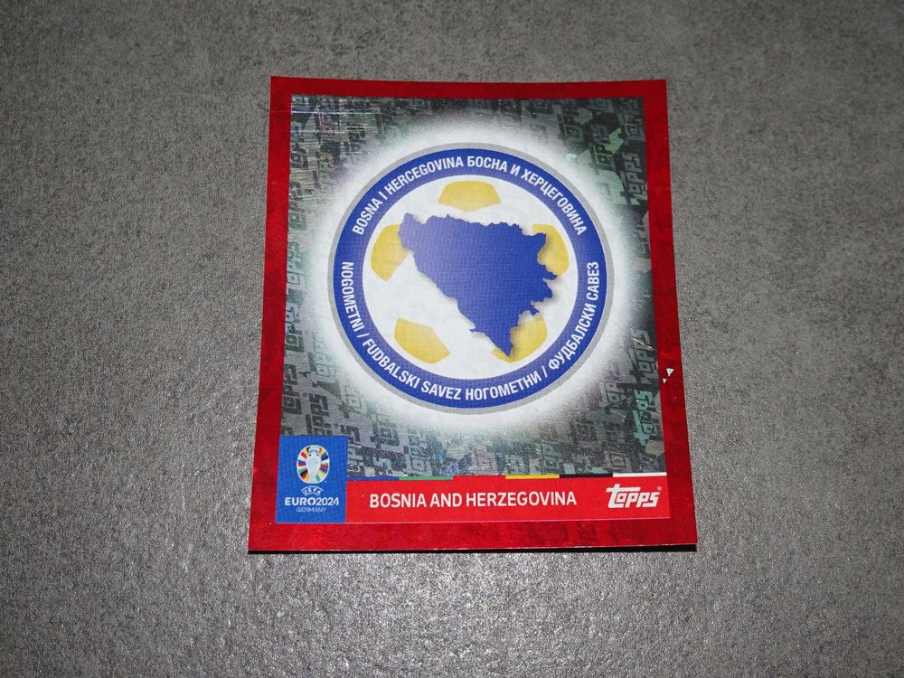 Topps Sticker Wappen, BIH 1, Topps Foil Logo, Euro / EM 2024 | Kaufen ...