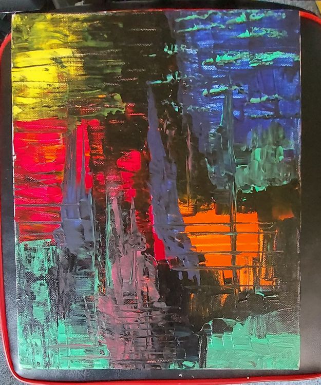 Gemälde Abstrakt von mir selbstgemalt 24×30 | Kaufen auf Ricardo