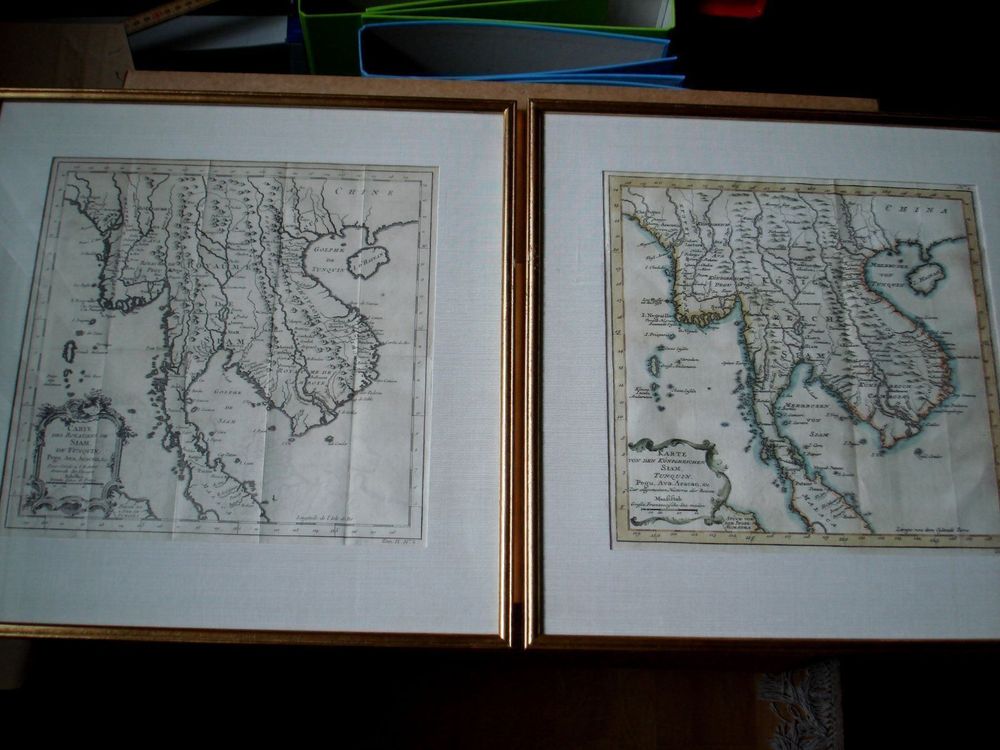 THAILAND -2 alte Kupferstiche - Karten Königreich SIAM (D/F) | Kaufen auf Ricardo