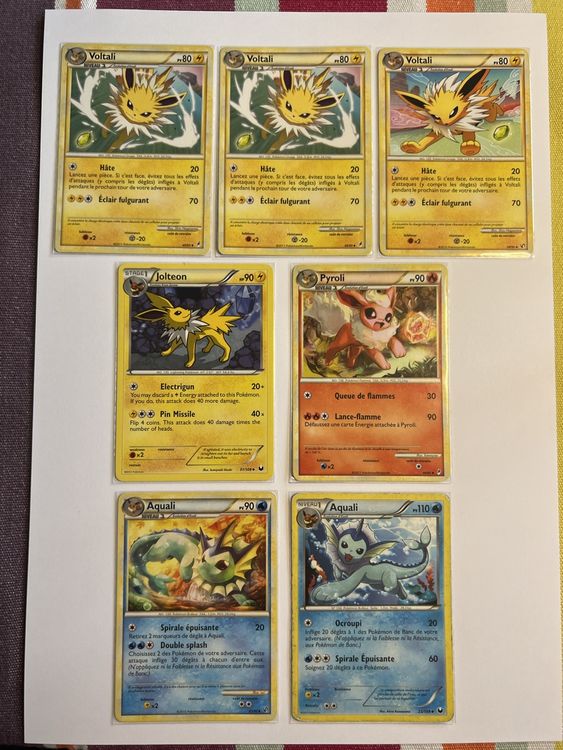 7 French Pokemon Cards - Jolteon Vaporeon Flareon (Gebraucht) in ...