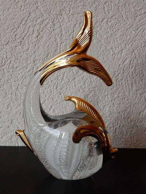 Murano Franco Moretti Glas Art Fisch mit vergoldeten Teilen | Kaufen ...