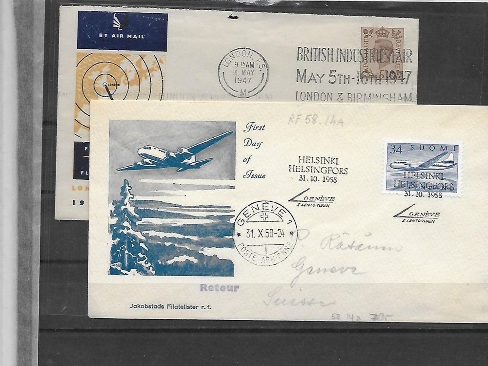 2 RF Belege 1947 + 1958 RF47.7a + 58.14a Kat: CHF 120.- | Kaufen auf Ricardo