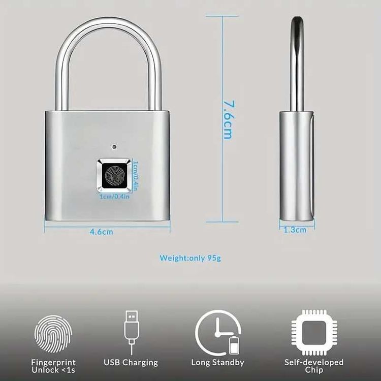 Fingerprint Vorhängeschloss, wasserdicht (Neu und originalverpackt) in ...