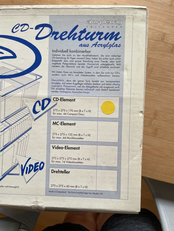 2x Aku-Plex CD-Drehturm aus Acrylglas - CD-Regal | Kaufen auf Ricardo