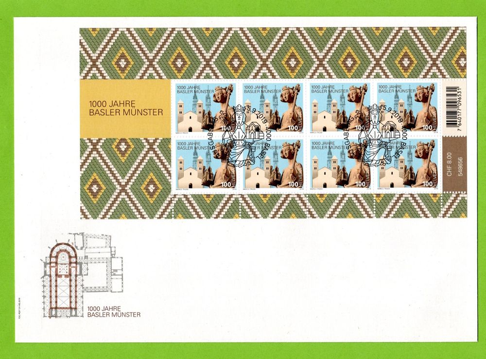 2019 FDC 1000 Jahre Basler Münster Zierbogen SBK 35.-- | Kaufen auf Ricardo