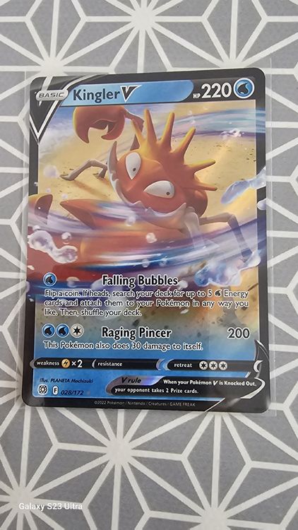 Carta Pokémon Kingler V - Rara Collezione estate 2024 ☀️ (5 (Nuovo ...