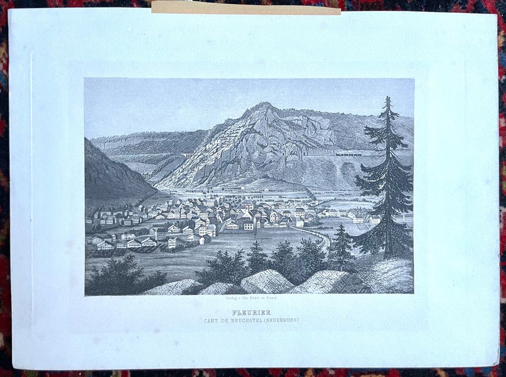 Fleurier aquatinte de Krusi 1865 (D'occasion) à Biel/Bienne pour CHF 16 ...