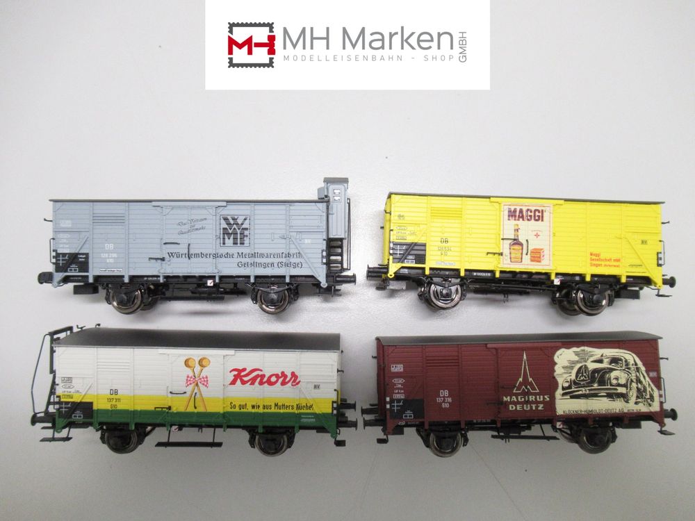 Brawa 4 teiliges gedeckte Güterwagenset G10 DC GS H0 (Gebraucht) in Basel für CHF 80 – mit ...