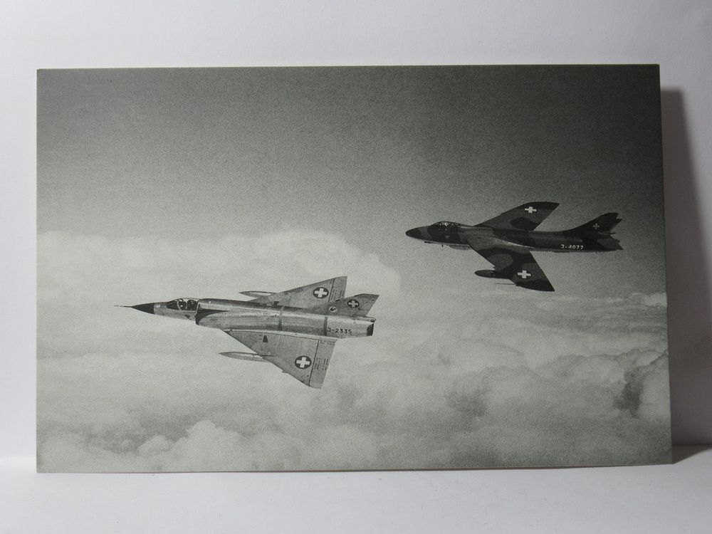 AK Flugzeug Mirage und Hunter über den Wolken (Neu (gemäss Beschreibung ...