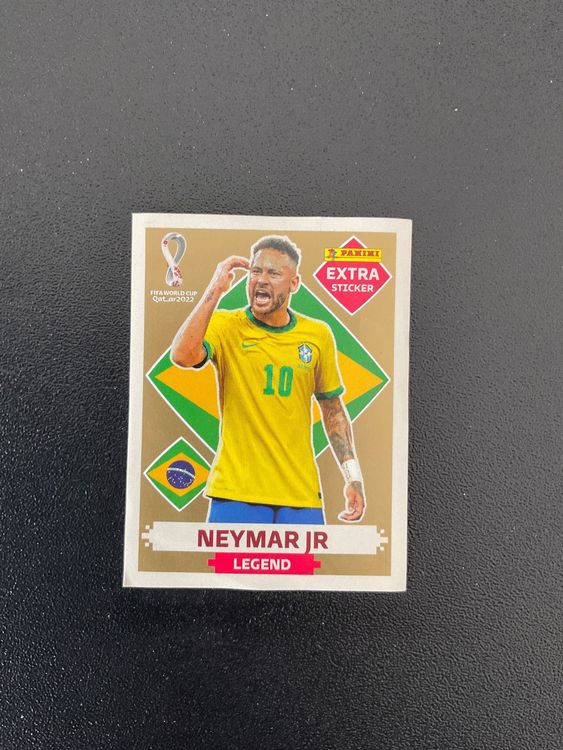 Panini Extra Sticker Gold Neymar JR Legend (Neu (gemäss Beschreibung ...