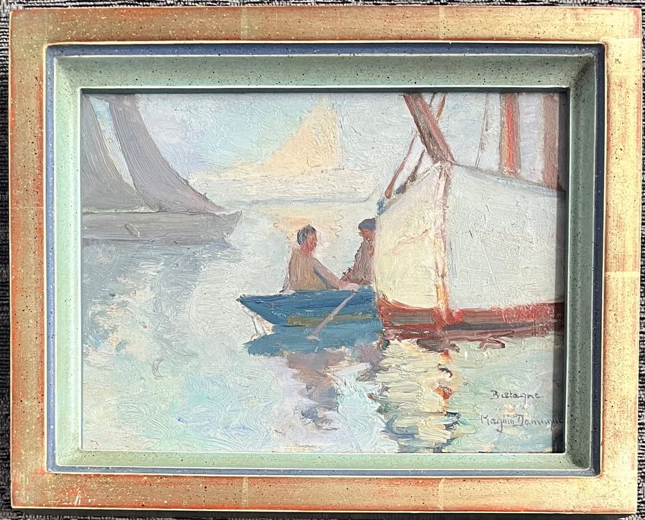 20.J.H. Europäische Schule Personen in Booten Gemälde,Un.Sig (Gebraucht) in Root für CHF 64 ...