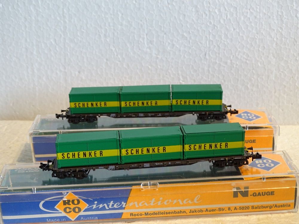 Roco 2 x 02362S Schenker Containerwagen | Kaufen auf Ricardo