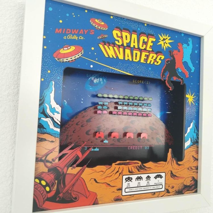 Space Invaders Arcade Papercraft Diorama | Kaufen auf Ricardo