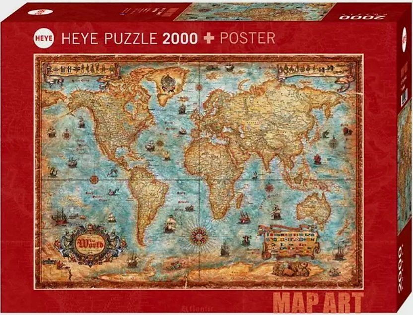 Puzzle Heye Map Art 2000 pièces (Neu und originalverpackt) in Montet ...