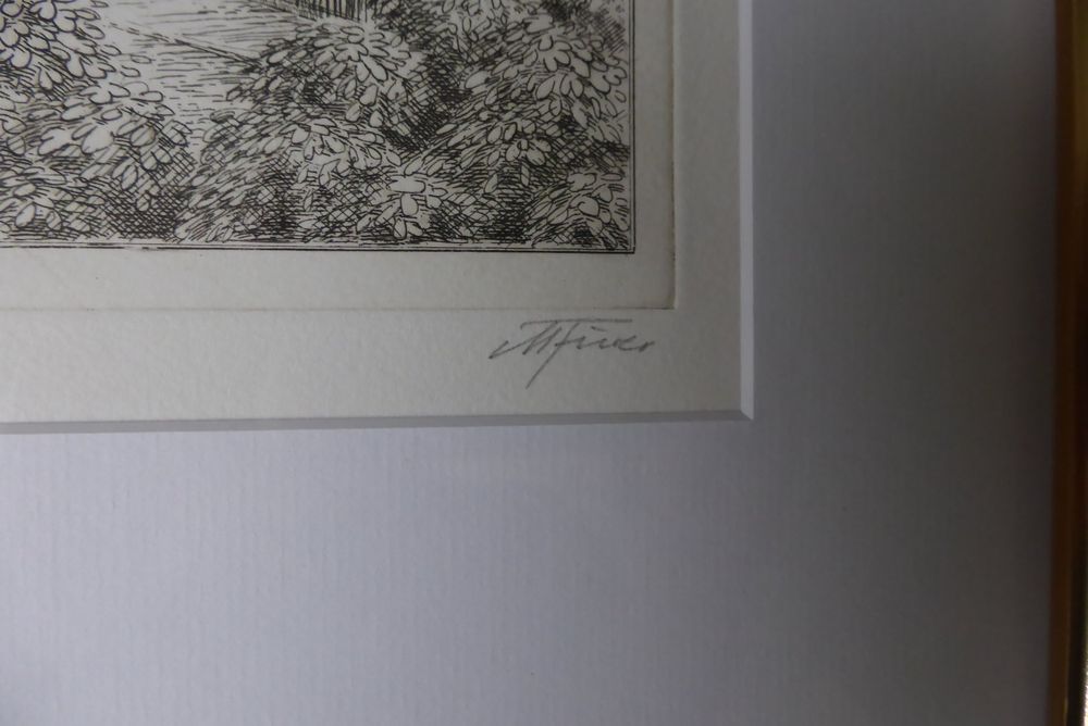 Markus Fürer - Kupferstich Herisau AR, num. sign. Goldrahmen (Gebraucht ...