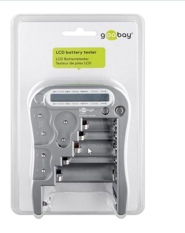 Batterietester Goobay mit LCD-Display (Neu und originalverpackt) in ...