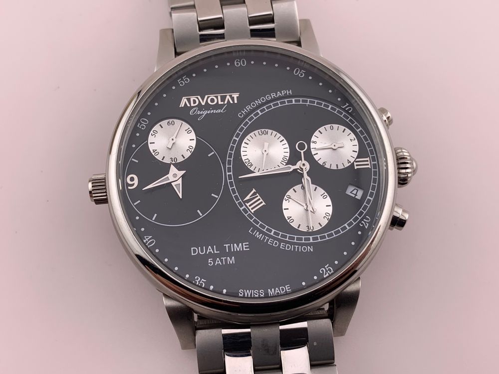 Montre ADVOLAT chronograph Herrenuhr läuft schöne Uhr 48mm (Gebraucht ...