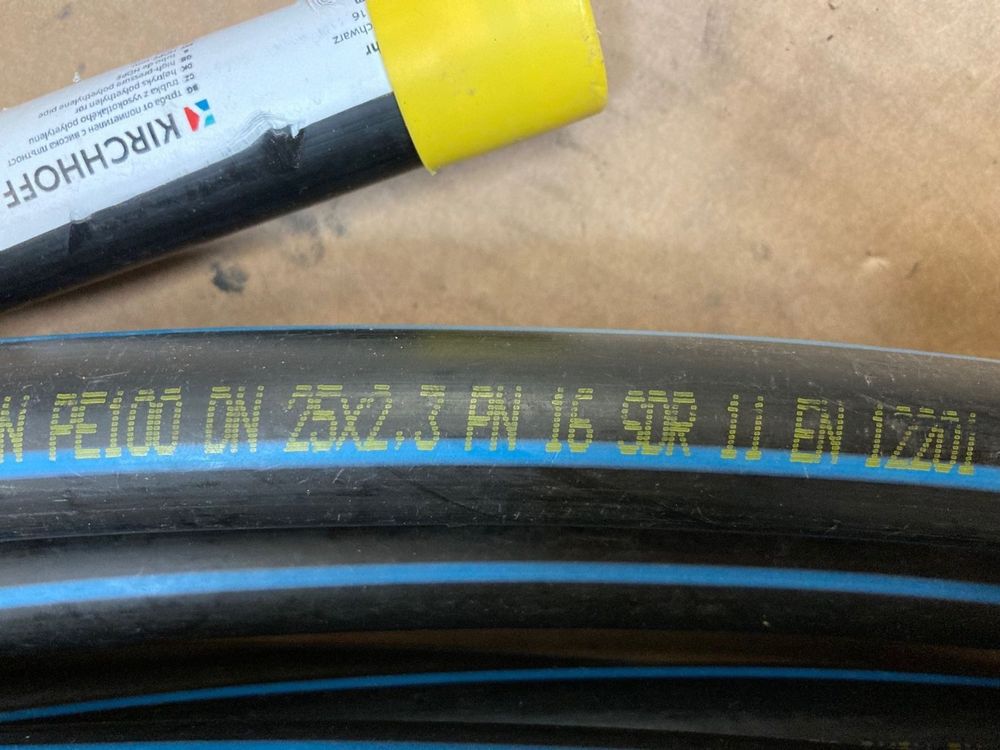 HDPE-Rohr DN 25x2.3 mm, PN16/SDR11 - Länge ca. 17 m (Neu (gemäss ...