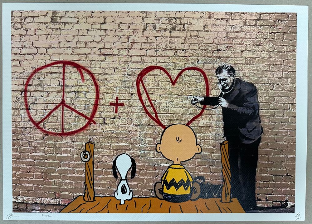 Death: Snoopy in Banksy Love School, Street Art signiert (Neu (gemäss ...