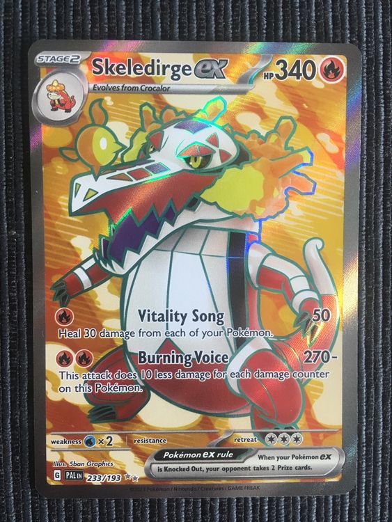 Pokemon Paldea Evolved Skeledrige EX Fullart Englisch (Neu (gemäss ...