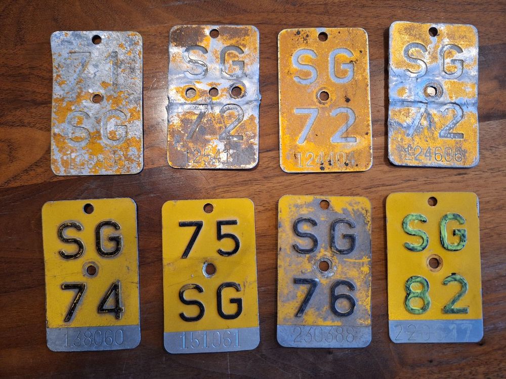 Set aus 8 Töfflinummern SG 71, 72, 74, 75, 76, 82 (Gebraucht) in ...