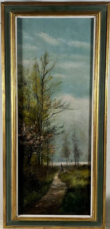 Antike Landschaft Gemälde mit Personen, Unleserlich Signiert (Gebraucht) in Root für CHF 19 ...