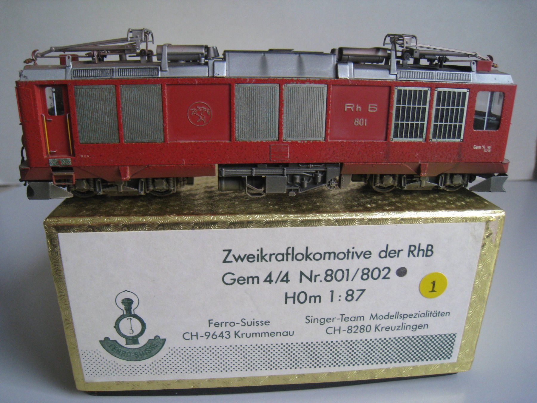 Ferro Suisse Gem 4/4 801 alte Schrift, Schaumstoffschaden ! (Defekt) in ...