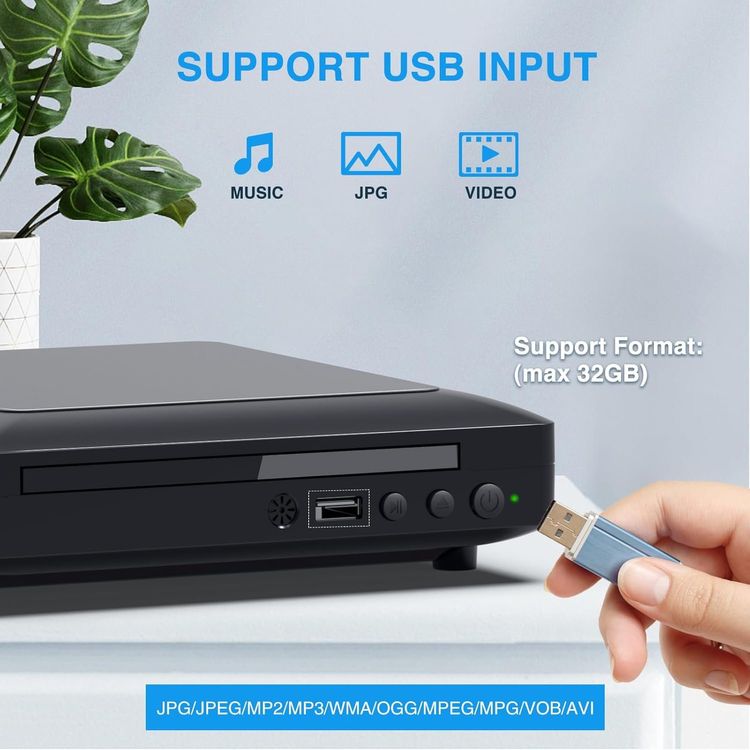 DVD Player DVD Spieler HDMI AV USB Full HD 1080p Upscalling (Neu und ...
