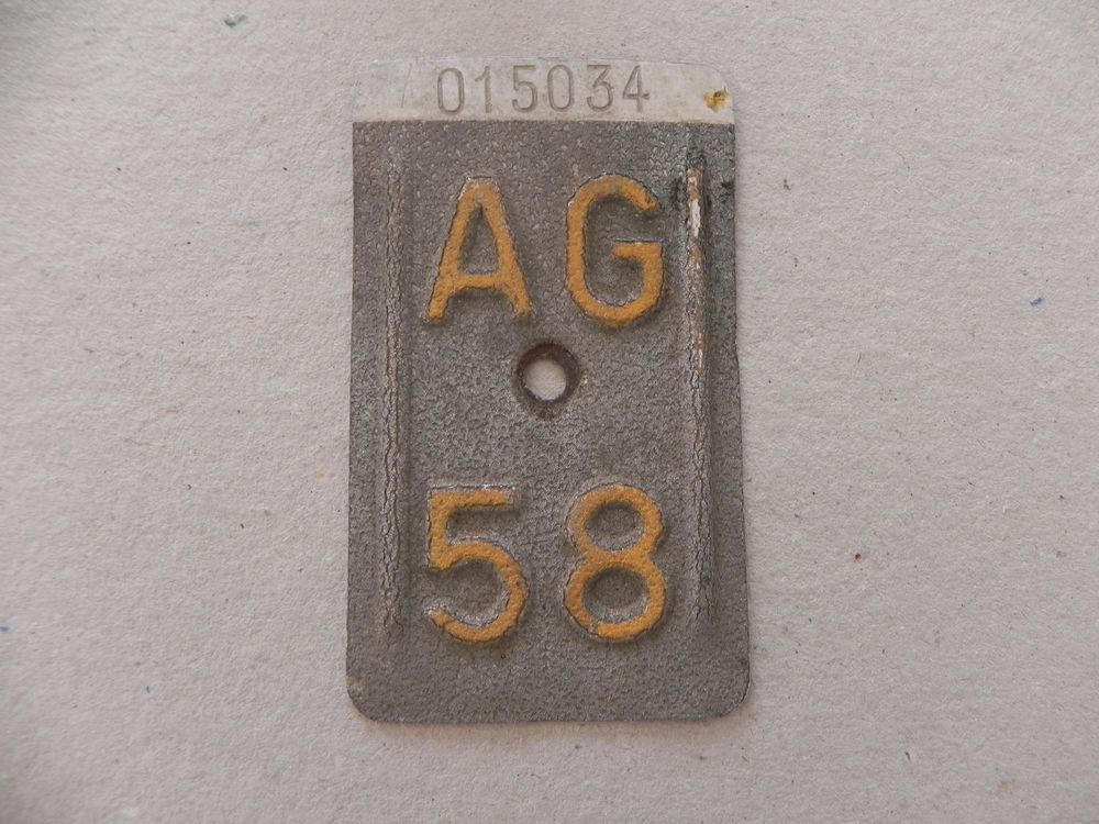 Velonummer Velo Rad AG 1958 Aargau 58 Nummer Geschenk Bike (Gebraucht) in Siebnen für CHF 19 ...