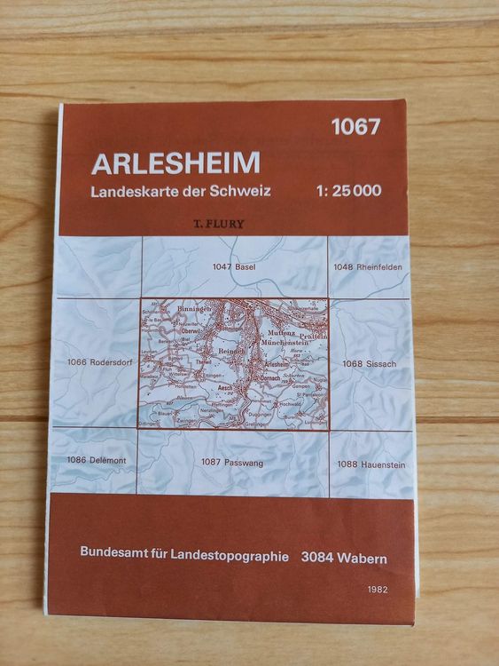 Landeskarte - Arlesheim - Nr. 1067 / Jahrgang 1982 (Gebraucht) in Basel ...